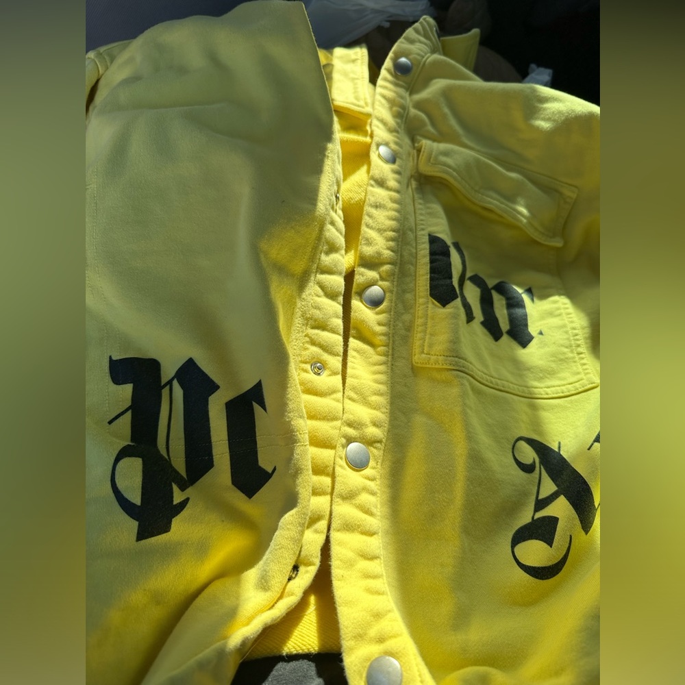 Palm Angles Yellow Oversized Yellow Linen Jacket / Sz… - Gem